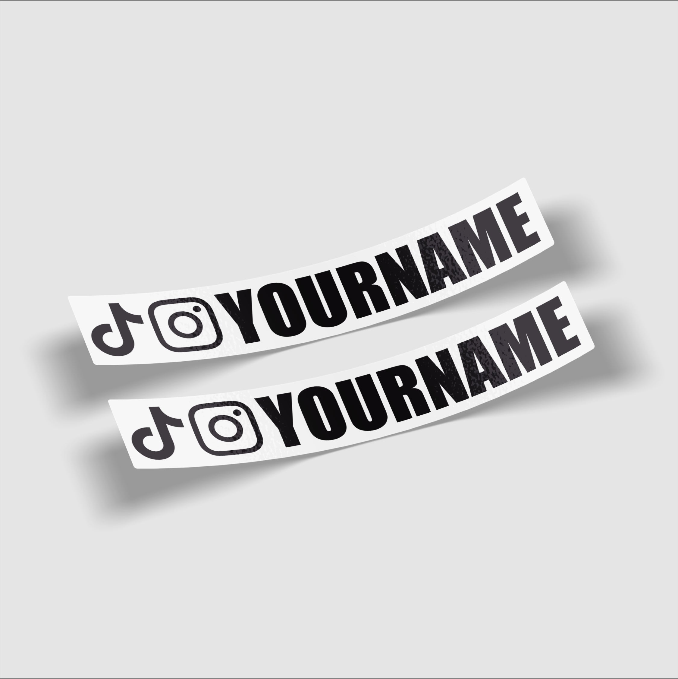 Custom TikTok & Instagram Social Tag Sticker | Gloss, Glitter & Chrome ...