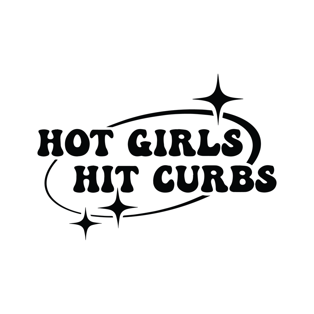 Funny "Hot Girls Hit Curbs" Car Sticker | Durable Vinyl Decal Gift ...