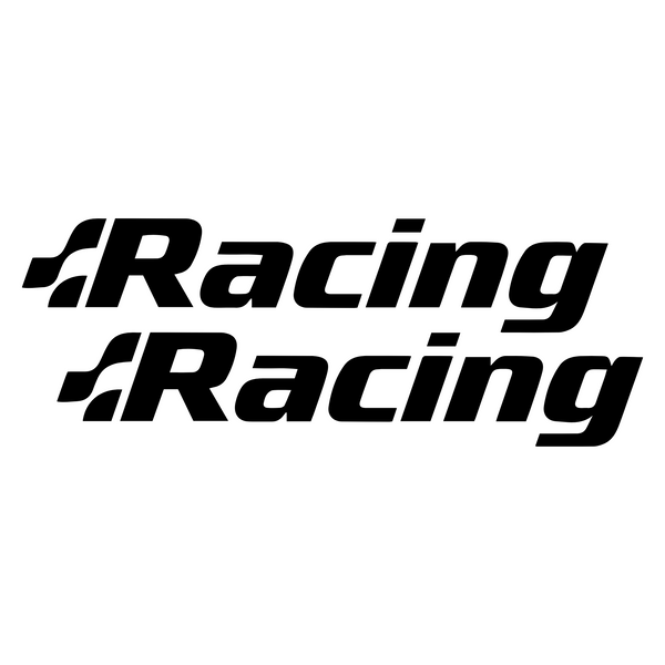 Twin Pack "Racing" Car Decals – Motorsport-Style Vinyl Stickers – Blum ...