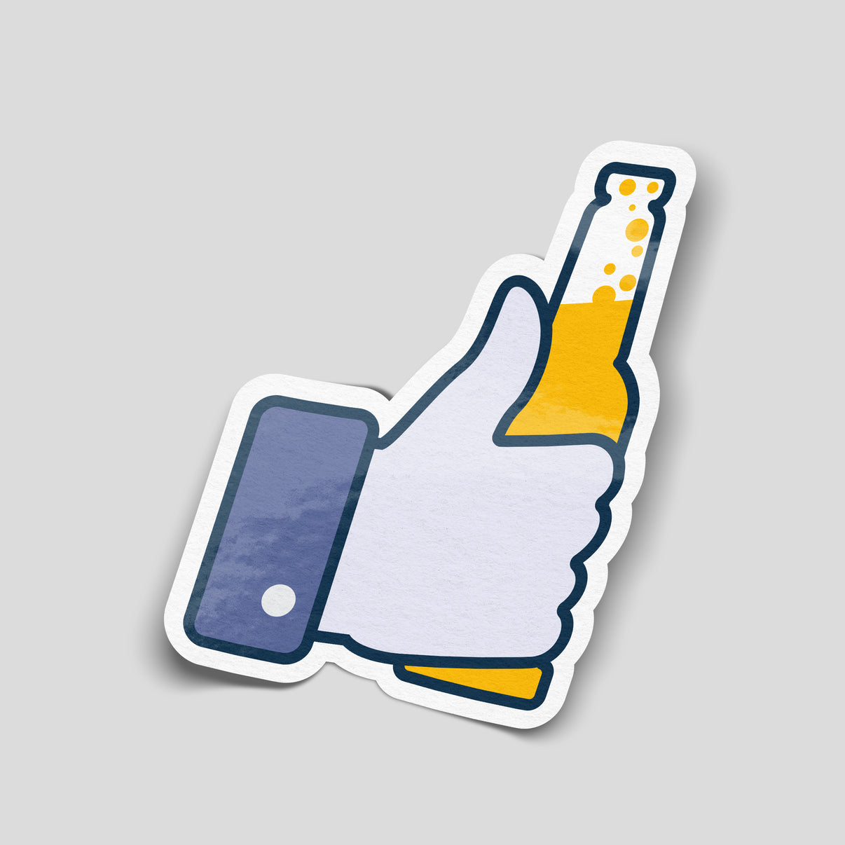Thumbs Up Beer Funny Sticker | Blum Decals – Blum Decals Limited